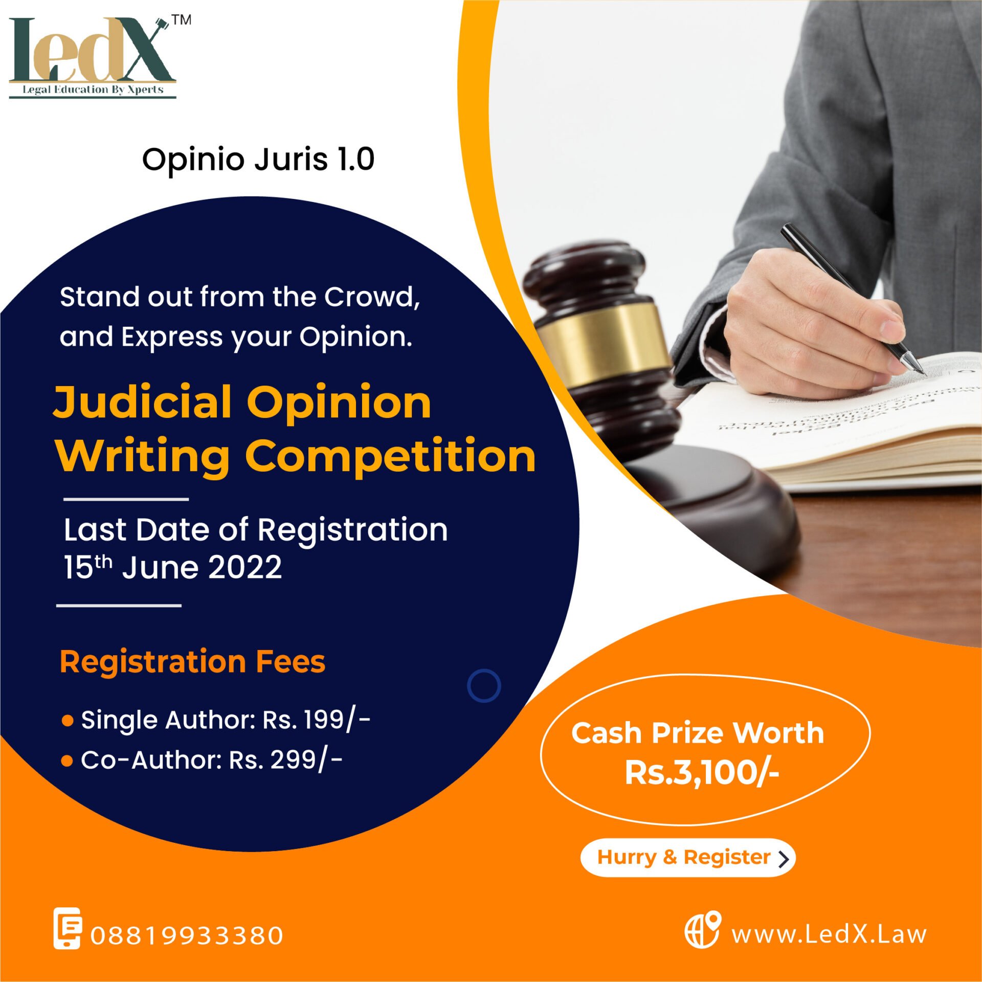 Judicial Opinion Writing Competition by LedX - Legally Flawless