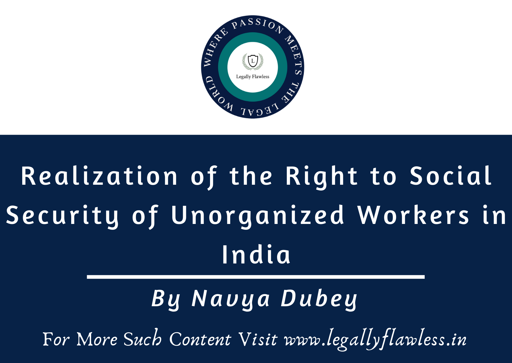Realization of the Right to Social Security of Unorganized Workers in ...