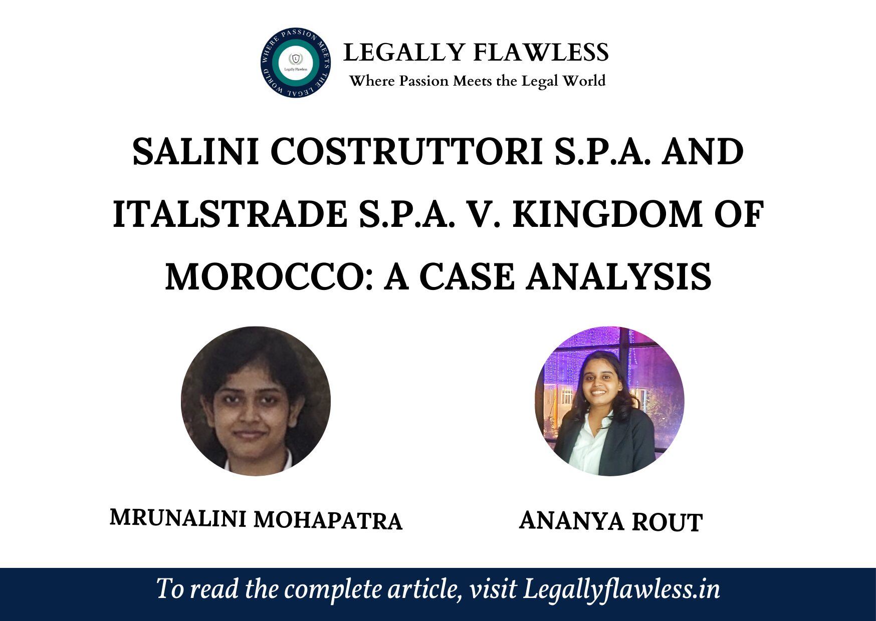 Salini Costruttori S.P.A. and Italstrade S.P.A. v. Kingdom of Morocco ...