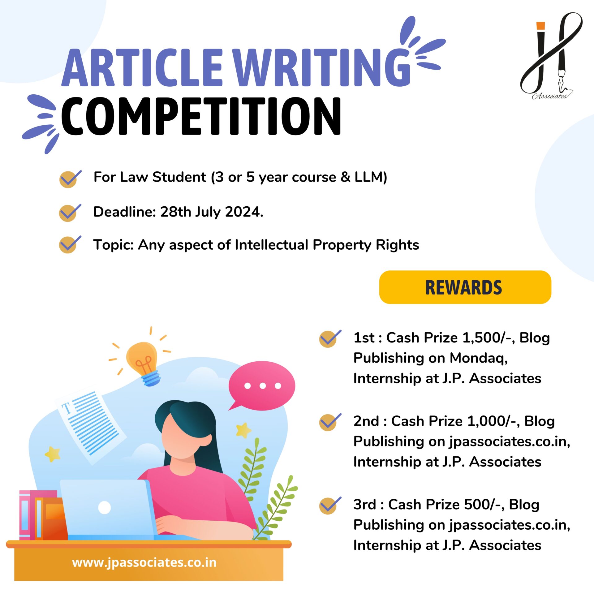 Article Writing Competition: Any Aspect of IPR by J.P. Associates ...