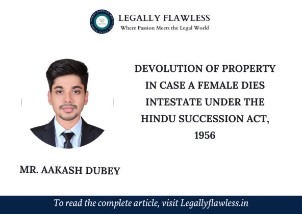 Devolution of property in case a female dies intestate under the Hindu ...