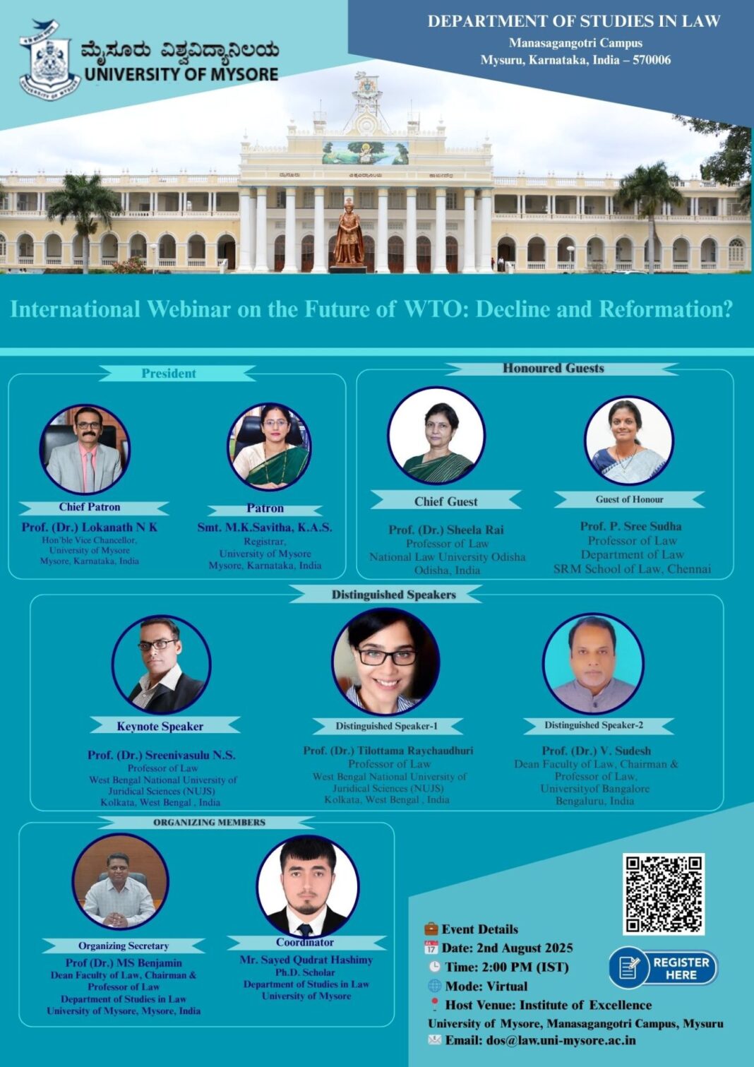 International Webinar on the Future of WTO: Decline and Reformation? by ...